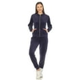 White Mark Women's 2-Piece Velour Long Sleeve Tracksuit Set with Faux ...