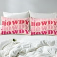 Erosebridal Howdy Printed Fitted Sheet Western Bedding Sets Full,Pink ...