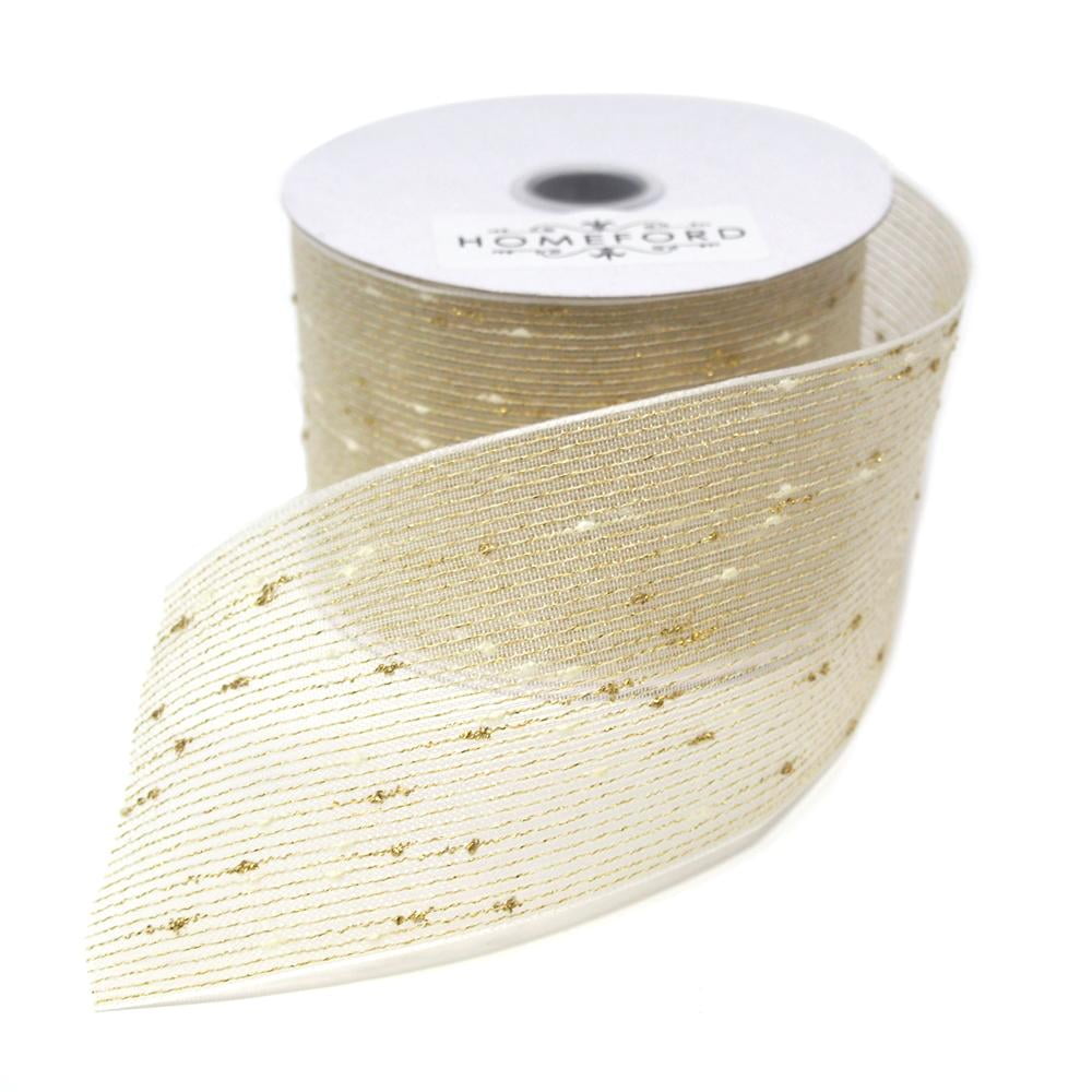 Woven Cotton Twine Slub Ribbon, 2-1/2-Inch, 10-Yard, Gold - Walmart.com