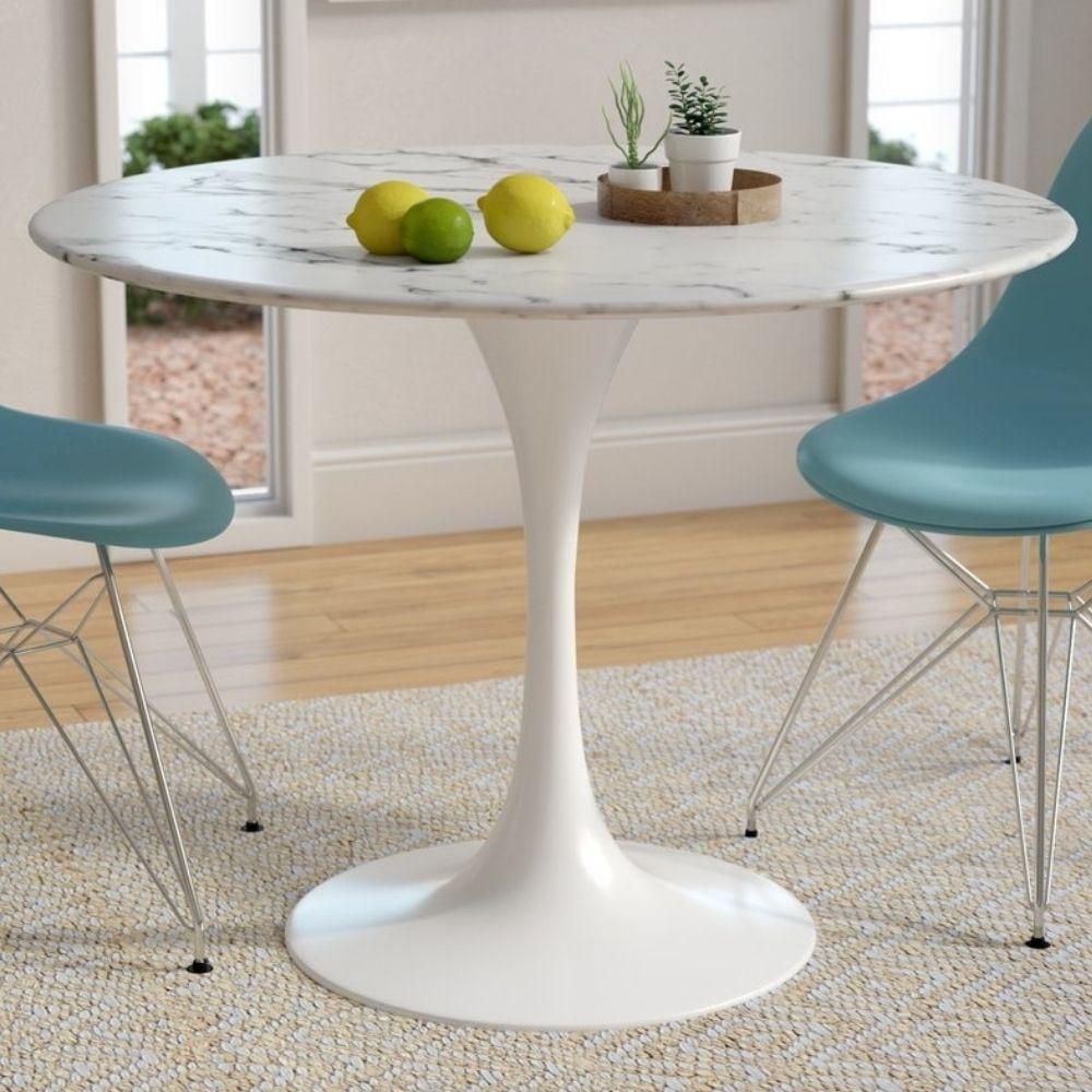 Click here for Take Me Home Furniture Lux Faux Marble Table In Wh... prices