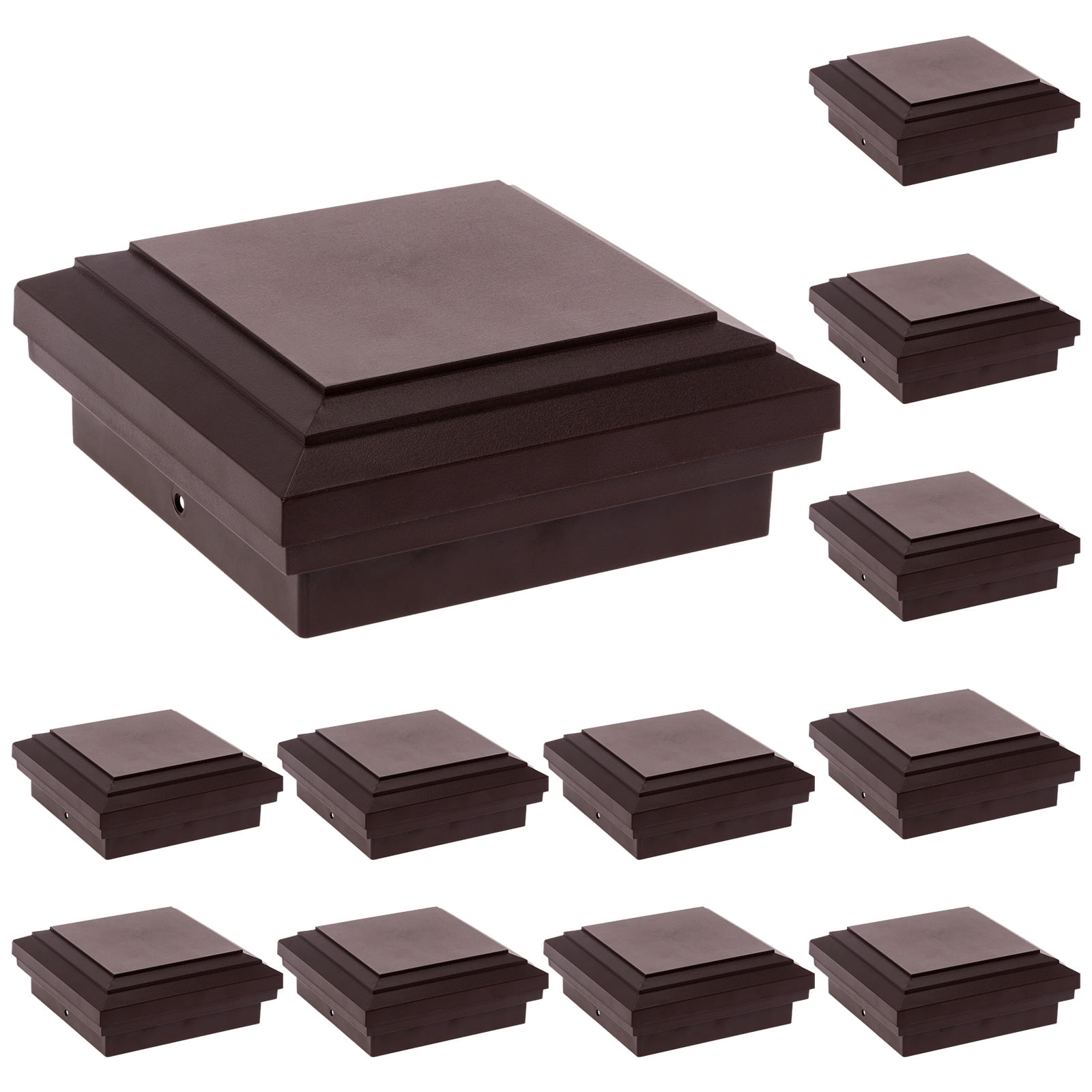 GreenLighting 12 Pack Dual Combo Post Cap for 4x4 Nominal Wood Posts ...