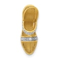 14k Yellow Gold and Rhodium High Heel Shoe Pendant for Women, Two-Tone ...