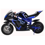 MotoTec Mini Motorcycle GT Blue: 49cc 2-Stroke Gas Powered Pocket Bike ...