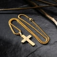 Mens 14K Yellow Gold Necklaces, Geometric Square Natural Stone Shell ...