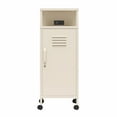 Novogratz Cache Metal Locker-Style Mobile Storage Cart, Parchment ...