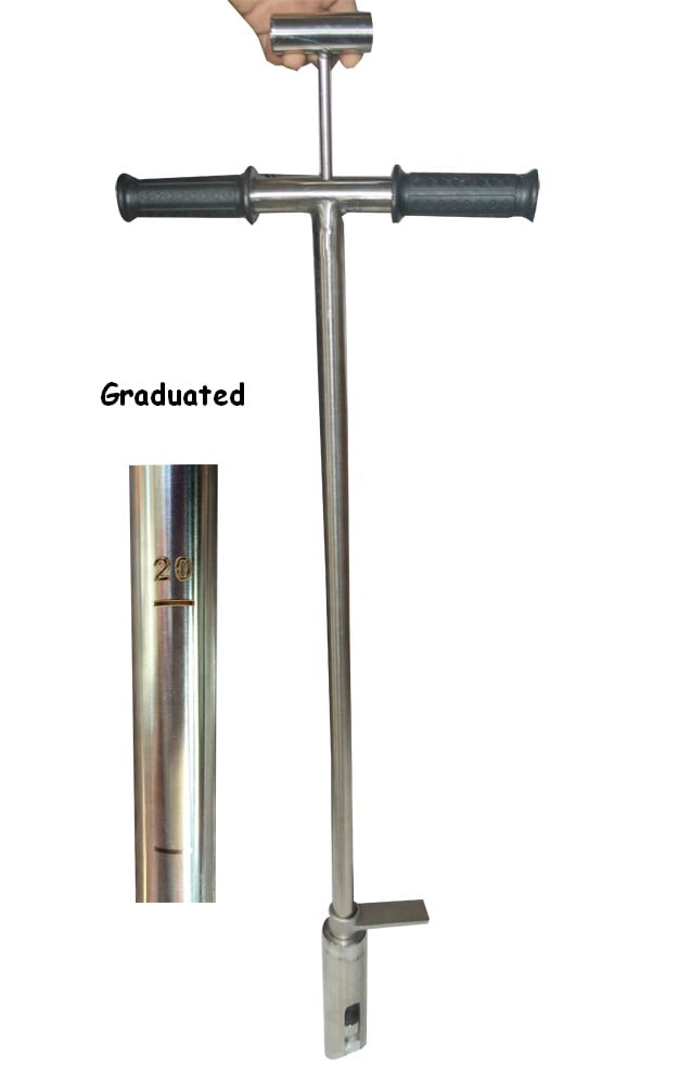 INTBUYING 8" Soil Probe Sampler with Sample Ejector Stainless Steel ...