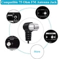 FM Antenna for Stereo Receiver Indoor, Radio 75 Ohm F Type Male Plug ...