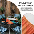 Color Block Round Tablecloth for 55-60 Inch Tables,Fitted Table Cover ...