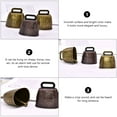 WAXIAYUZ 8 Vintage Cow Bells Bronze Loud Animal Farm Bells for Sheep ...