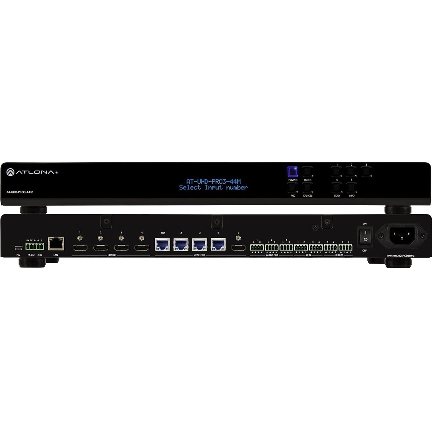 Atlona 4K/UHD Dual-Distance 4 4 HDMI to HDBaseT Matrix Switcher with ...