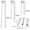 Landscape Staples, Garden Stakes, U-Shaped Pins Tent Stakes Yard Ground ...
