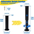 4 Pcs Black Adjustable Height Furniture Support Legs With Screws 3.15-4 ...