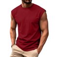 BRANROY Mens Solid Color Tank Tops for Men - Sleeveless Undershirts ...