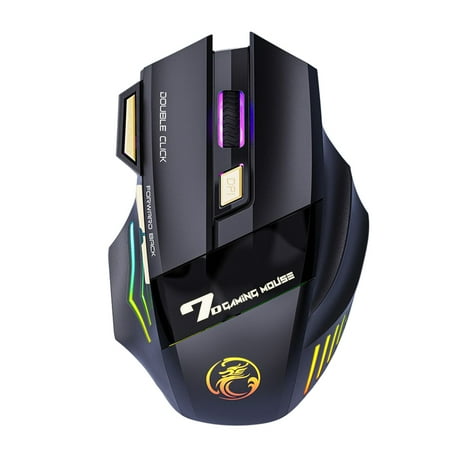 Goriertaly 2.4Ghz Wireless Optical Mouse with USB Receiver RGB 7 ...