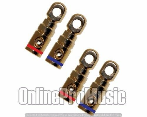 Absolute GRT102-4 2 Pair 2 Gauge Gold Power Ring Terminal - Walmart.com