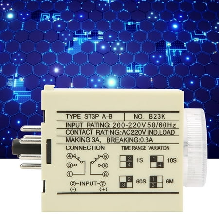 Timer Relay, Power Consumption 5VA Alloy Contacts Delay Relay Module ...