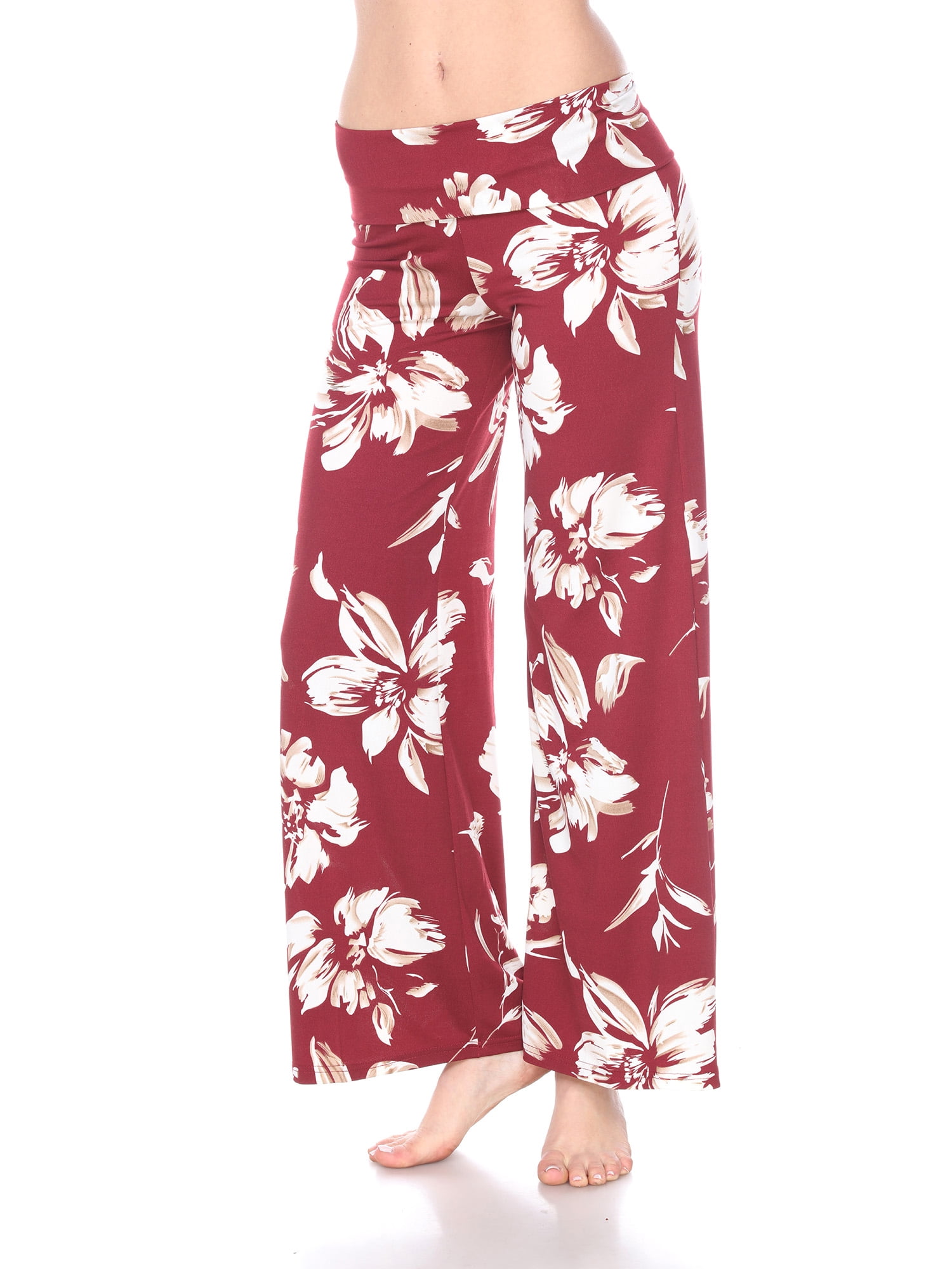 White Mark Women's Hawaiian Flower Palazzo Pants - Walmart.com