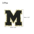 Chenille Letters M Patches Large Size 83mm/3.27 Inch Golden Glitter for ...