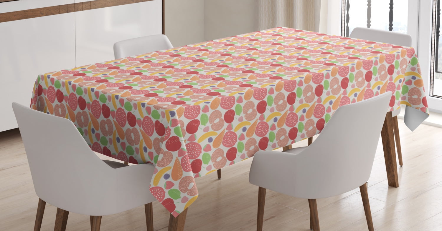 Fruit Tablecloth, Healthy Snacks Fruits and Vegetables Theme ...