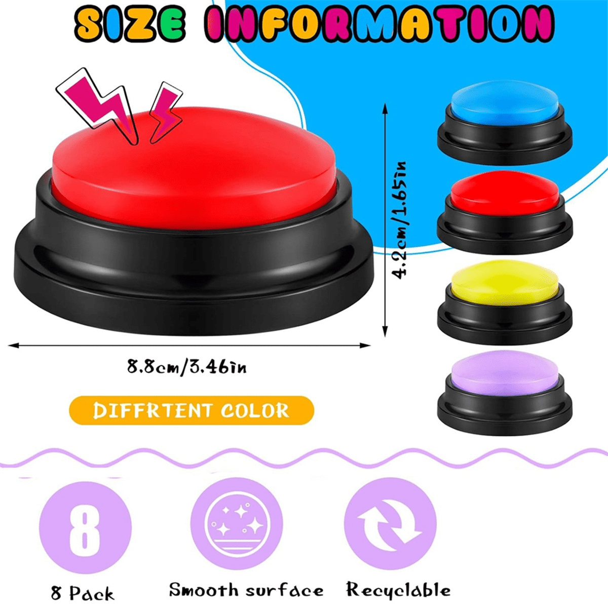 Click here for Unbranded 8 Pcs Answer Buzzers Button Answer Buzze... prices