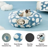 Cat Tunnel Bed for Indoor, Soft Plush Cat Donut Tunnel with Circle Mat ...