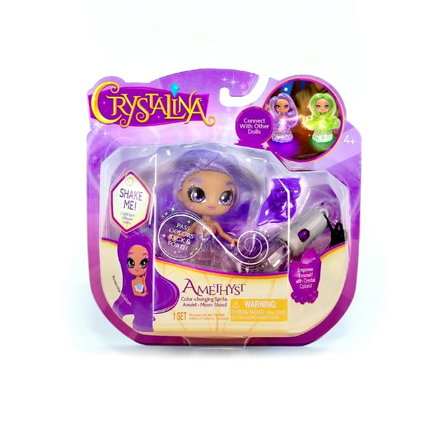 Crystalina Amethyst 4-Inch Girls Doll W Ith Color Changing Led Amulet ...