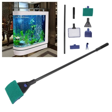 Fish Glass Cleaner Kit, Aquarium Cleaning Tool With Support Pole And ...