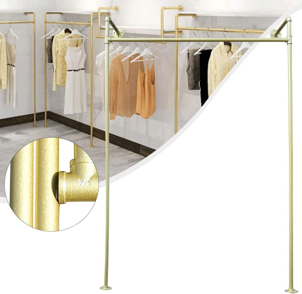 Industrial Pipe Metal Clothes Rail Heavy Duty Garment Hanging Rack ...