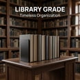 Unique Bargains L-Shaped Bookends with Compartments Home Black 5.2"L x ...