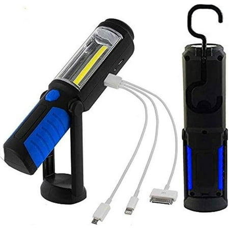 Lampe Torche LED Puissante Rechargeable COB Lampe de Travail Baladeuse ...