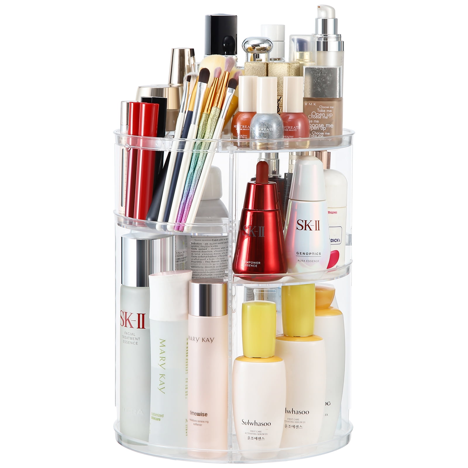 360 Rotating Makeup Organizer and Storage, COOLBEAR Spinning Cosmetic ...