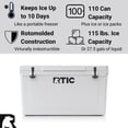RTIC 110 QT Ultra-Tough Rotomolded Hard-Sided Ice Chest Cooler, White ...