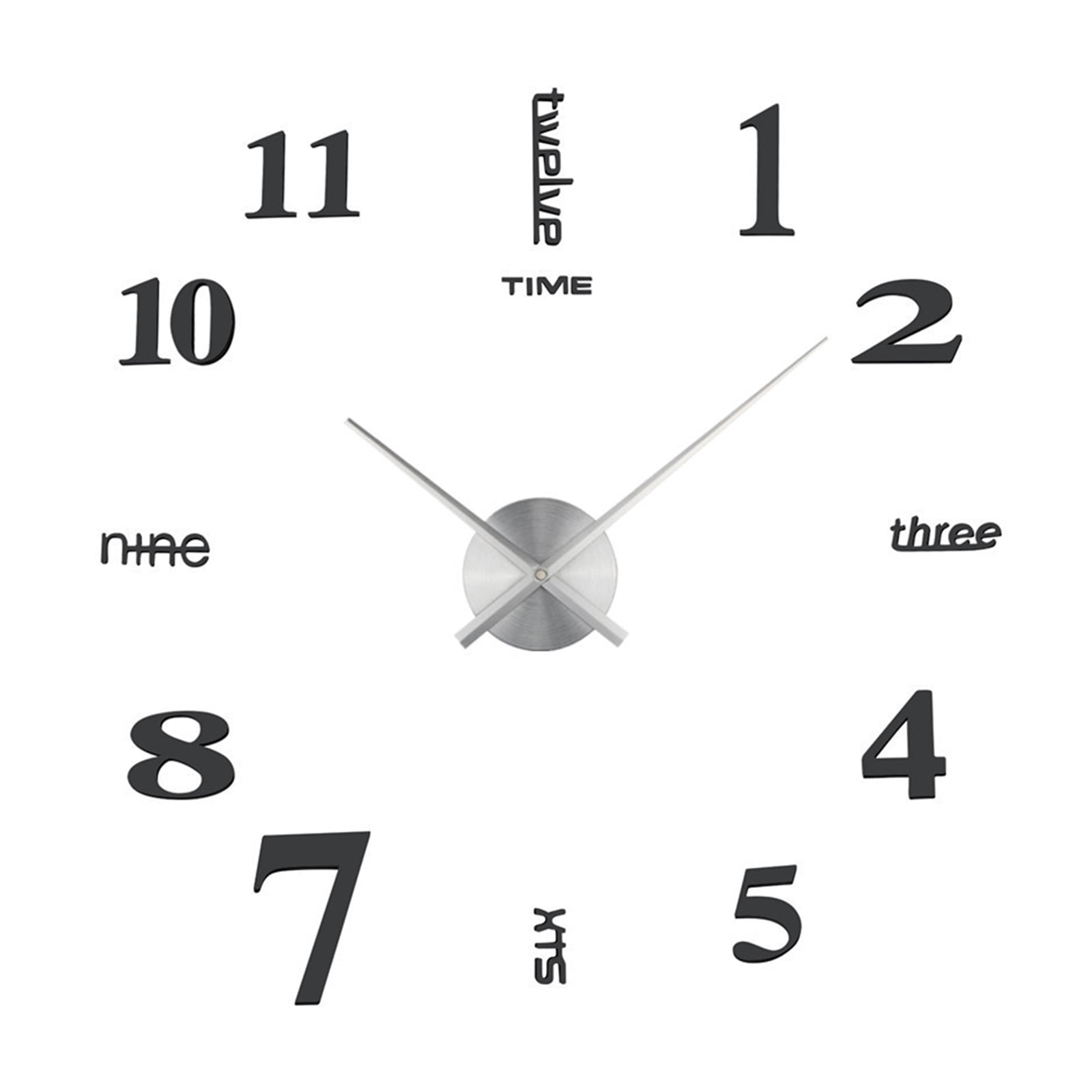 YIDEDE Digital Wall Clock Number Dial Silent Luxury Acrylic Mirror ...