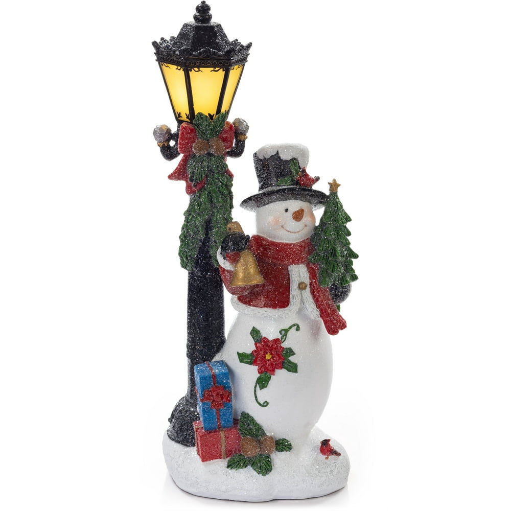 VP Home Christmas Snowman with LED Glowing Lamppost Holiday Light ...