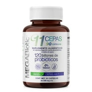 Suplemento Alimenticio Megabiotic Probióticos 60 Billones y 11 Cepas Inulina de Agave y Aloe ...