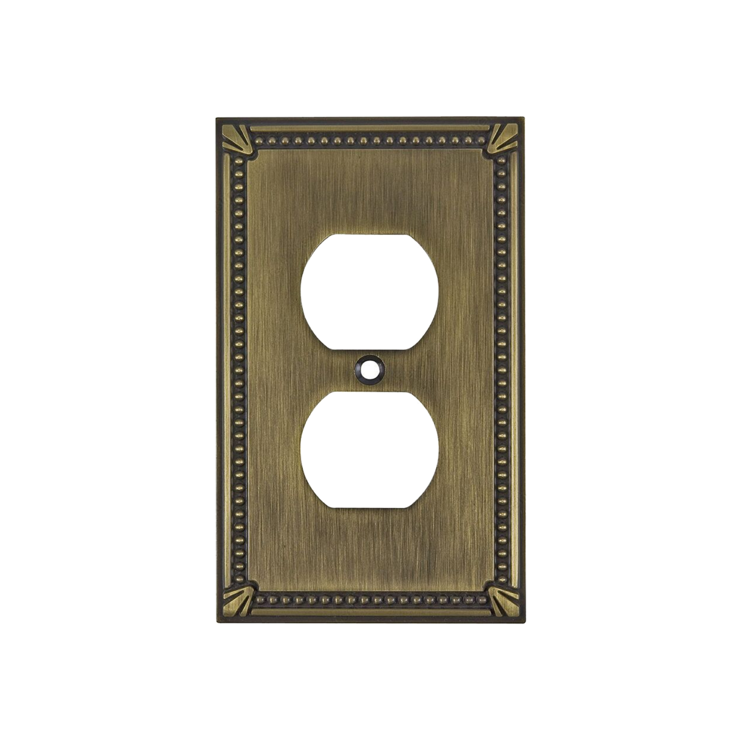 Rok Hardware Wall Plate Traditional Decorative Double Receptacle Outlet ...