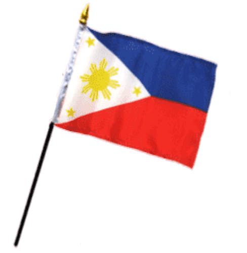 4"x6" Philippines Stick Flag Table Staff Desk Table - Walmart.com