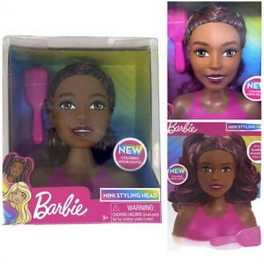 Barbie Deluxe Styling Head with Color Reveal Accessories and Curly ...