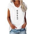 Caywon Womens Hoodie Dress Short Sleeve Print Kangaroo Pocket Loose Fit ...