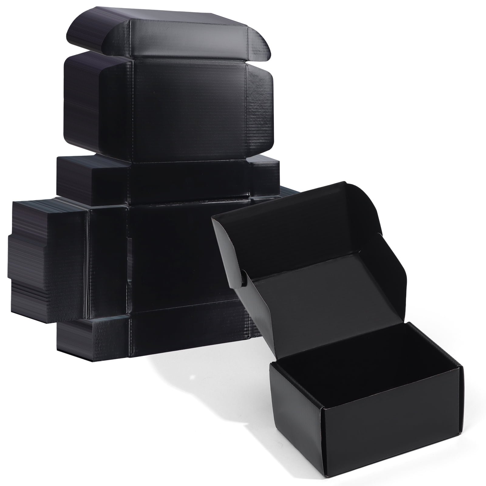 Crugla 6x4x3 Black Shipping Boxes For Small Business 20 Pack Packaging
