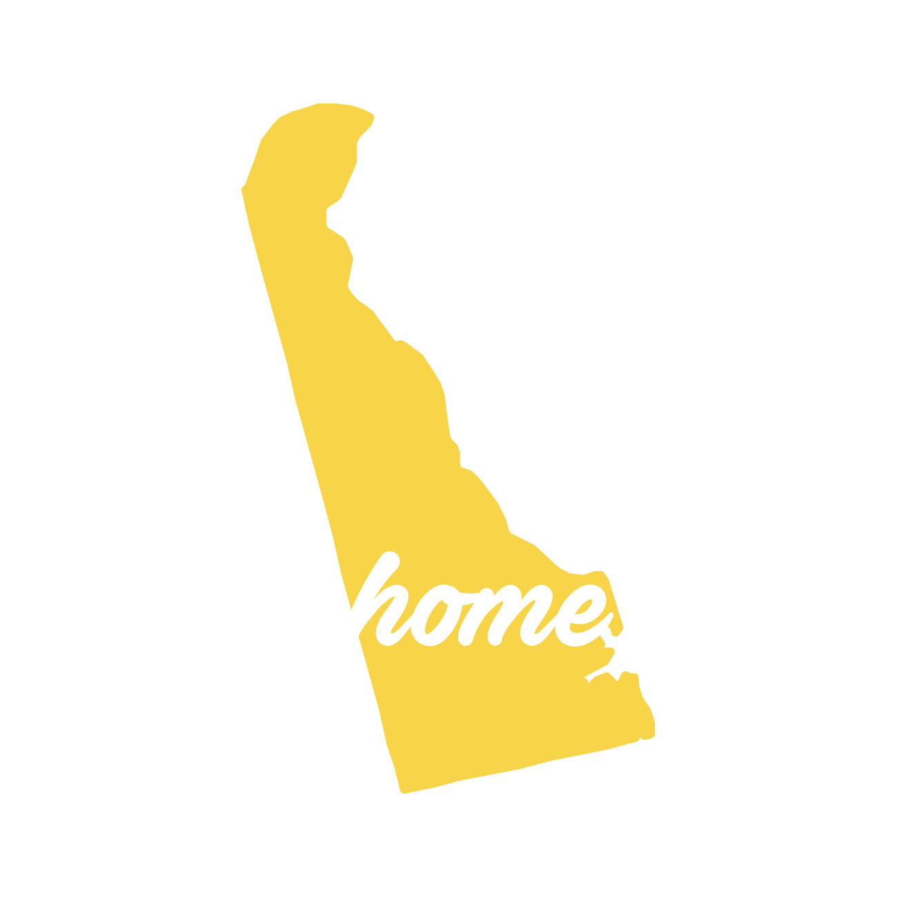 Delaware Home Sticker Decal Die Cut - Self Adhesive Vinyl ...