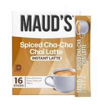 Maud's Instant Spiced Chai Tea Latte, Flavored Instant Tea Sticks, 16ct ...