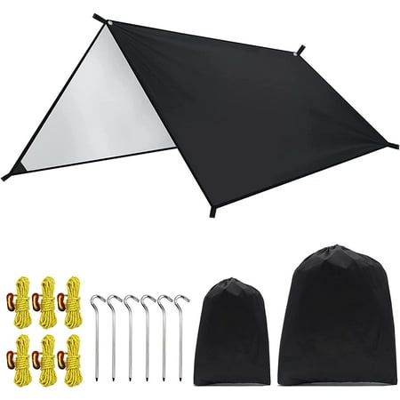 Mostop Hammock Rain Fly Waterproof Camping Tent Tarp, Lightweight 10ft ...