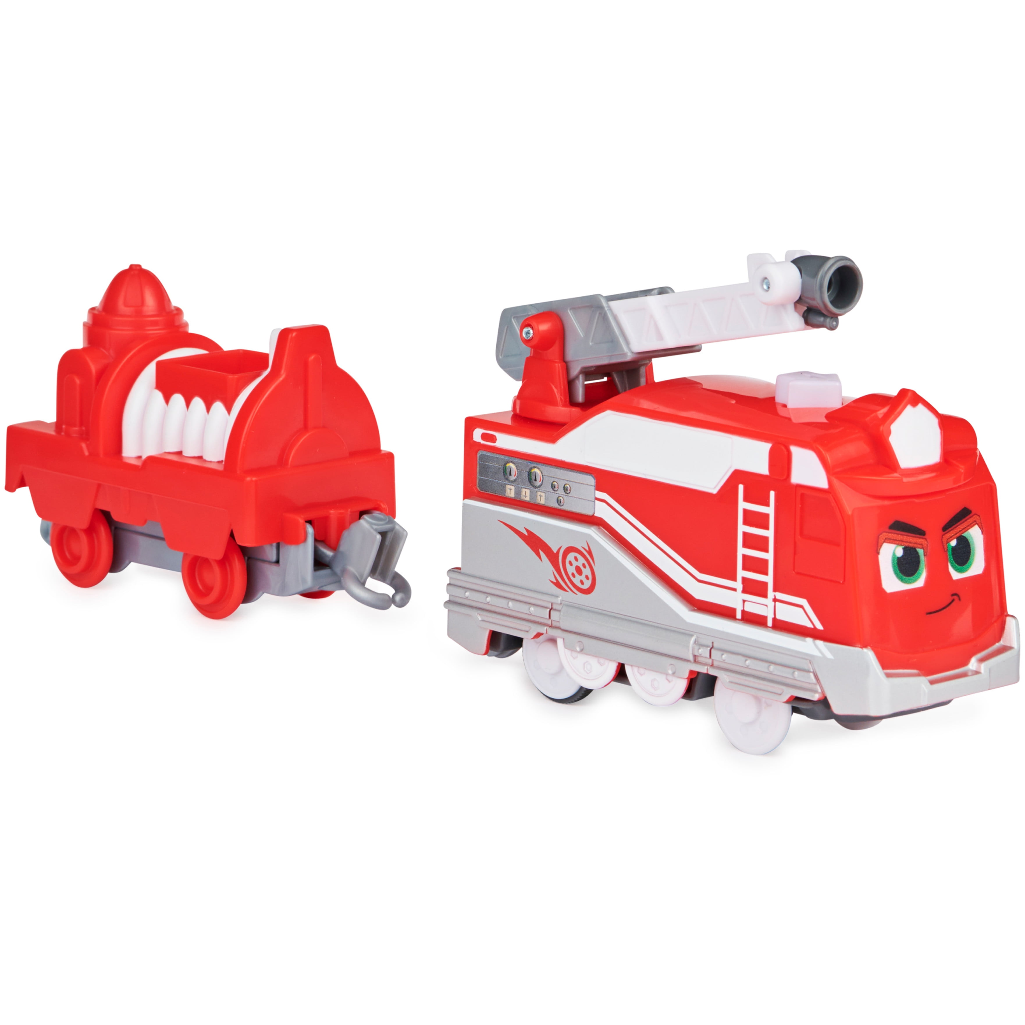 Mighty Express, Rescue Red Motorized Toy Train with Working Tool and ...