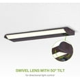 ASD Swivel LED Under Cabinet Lighting Bronze, 24 Inch 12W, Hardwired or ...