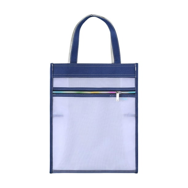 Mesh Folder Tote Foldable Stationery Multi Use Documents Case Grocery ...