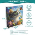 ALAZA Cat Fantasy Butterfly Hardcover 3 Ring Binder 1.5" D-Rings with ...