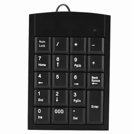 Adesso Mini USB Keyboard with Embedded Numeric Keypad, Black: Computer ...