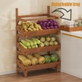 Floor Multi-Layer Shelf, Kitchen Vegetable And Fruit Mobile Storage ...