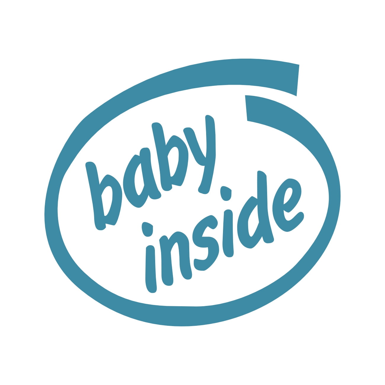 Baby Inside Sticker Decal Die Cut - Self Adhesive Vinyl - Weatherproof ...
